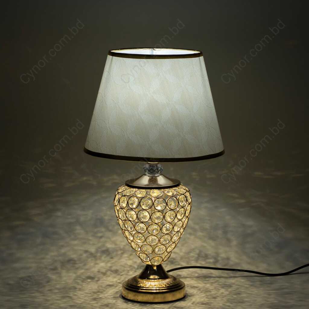 Ceramic Body with Golden Vase with White Shade Table Lamp – Cynor