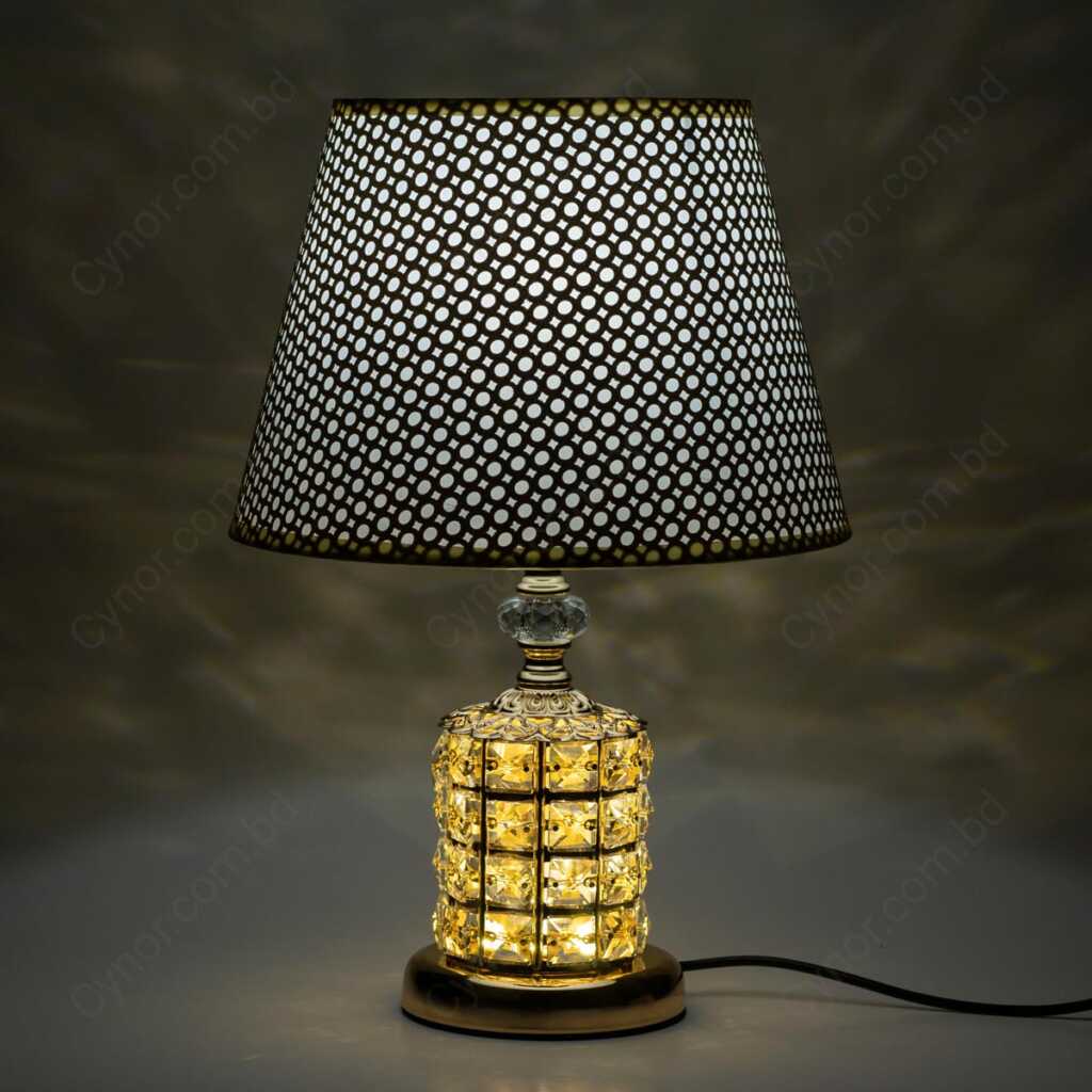 Golden Color Full Metal Body Crystal Stone Design Double LED Light ...