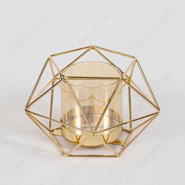 Golden Color Metal Body Candle Holder – Cynor