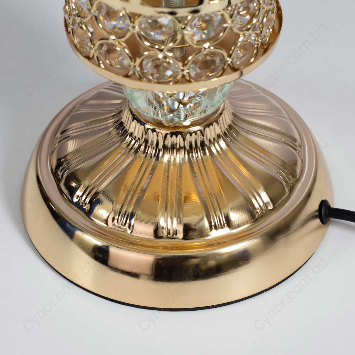 Stone Design Golden Color Metal Body with Special Cloth Design Table ...