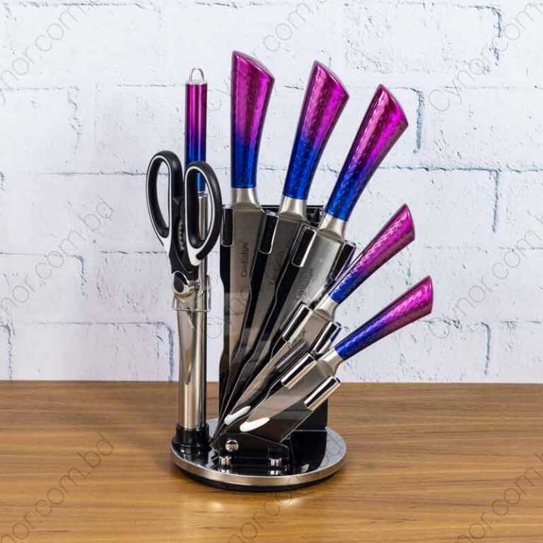 Little Cook 8 Pcs Professional Kitchen Knife Set With Knife Stand – Cynor