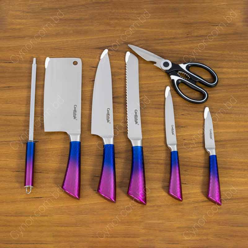 Cookstyle 8 Pcs Kitchen KnifeSet With Rotating KnifeStand – Cynor