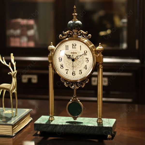 European Style Living Room Light Luxury Swing Desk Clock – Cynor