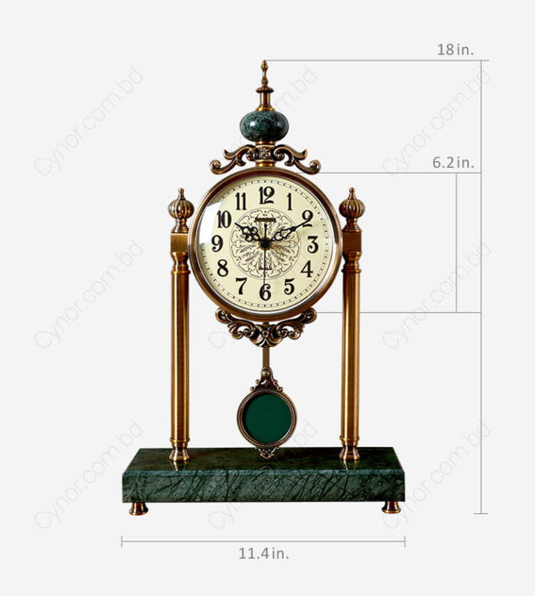 European Style Living Room Light Luxury Swing Desk Clock – Cynor