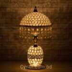 Golden Color Full Metal Body Crystal Stone Design Table Lamp – Cynor