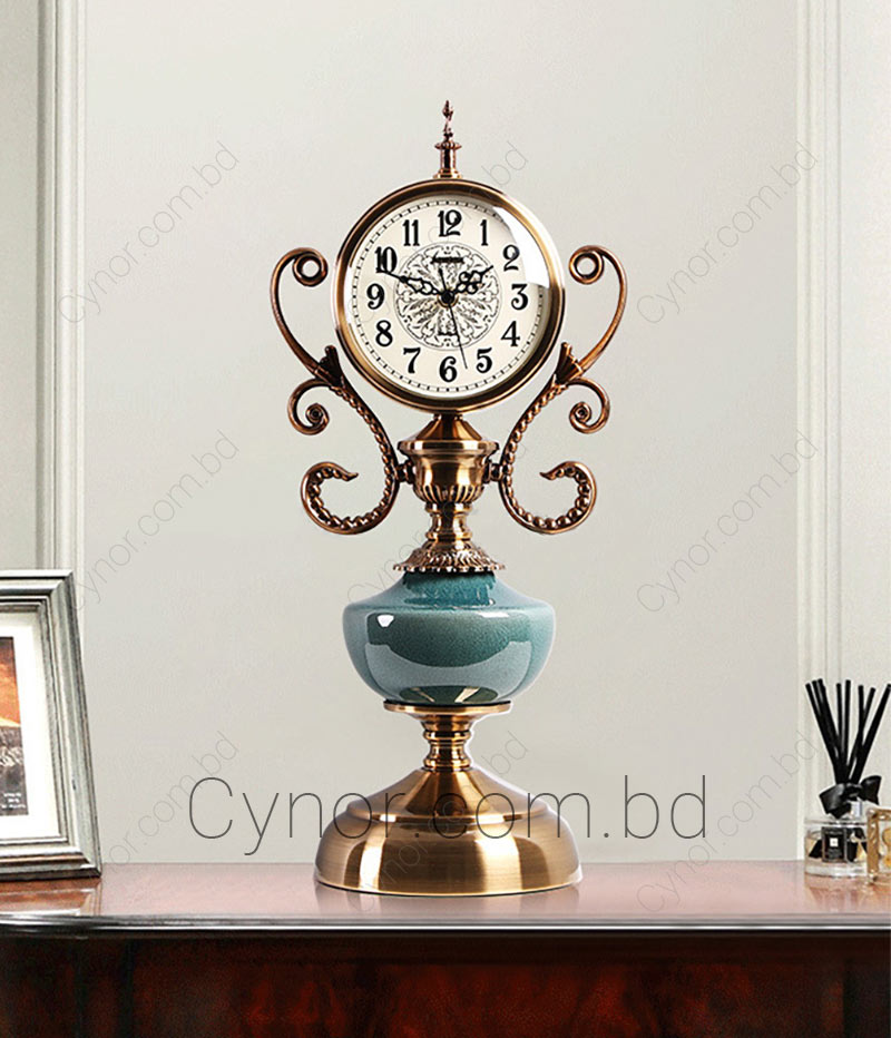Metal and Ceramic Design fashionable desk clock – Cynor