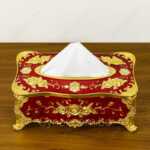 Fully Metal Made Antique Color Rose Design Tissue Box Holder – Cynor