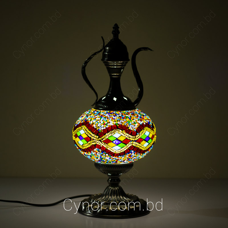Multi Color Glass Design Mosaic Turkish Table Lamp – Cynor