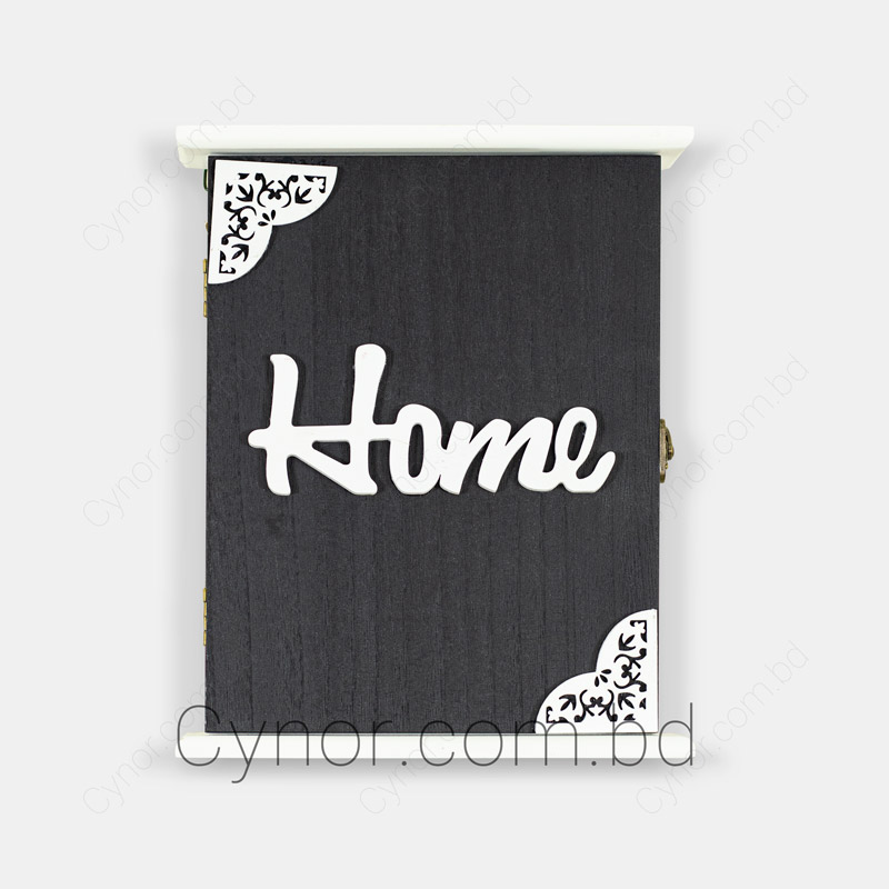 Brown & White Color Wooden Body Golden Color Key Design Key Holder ...