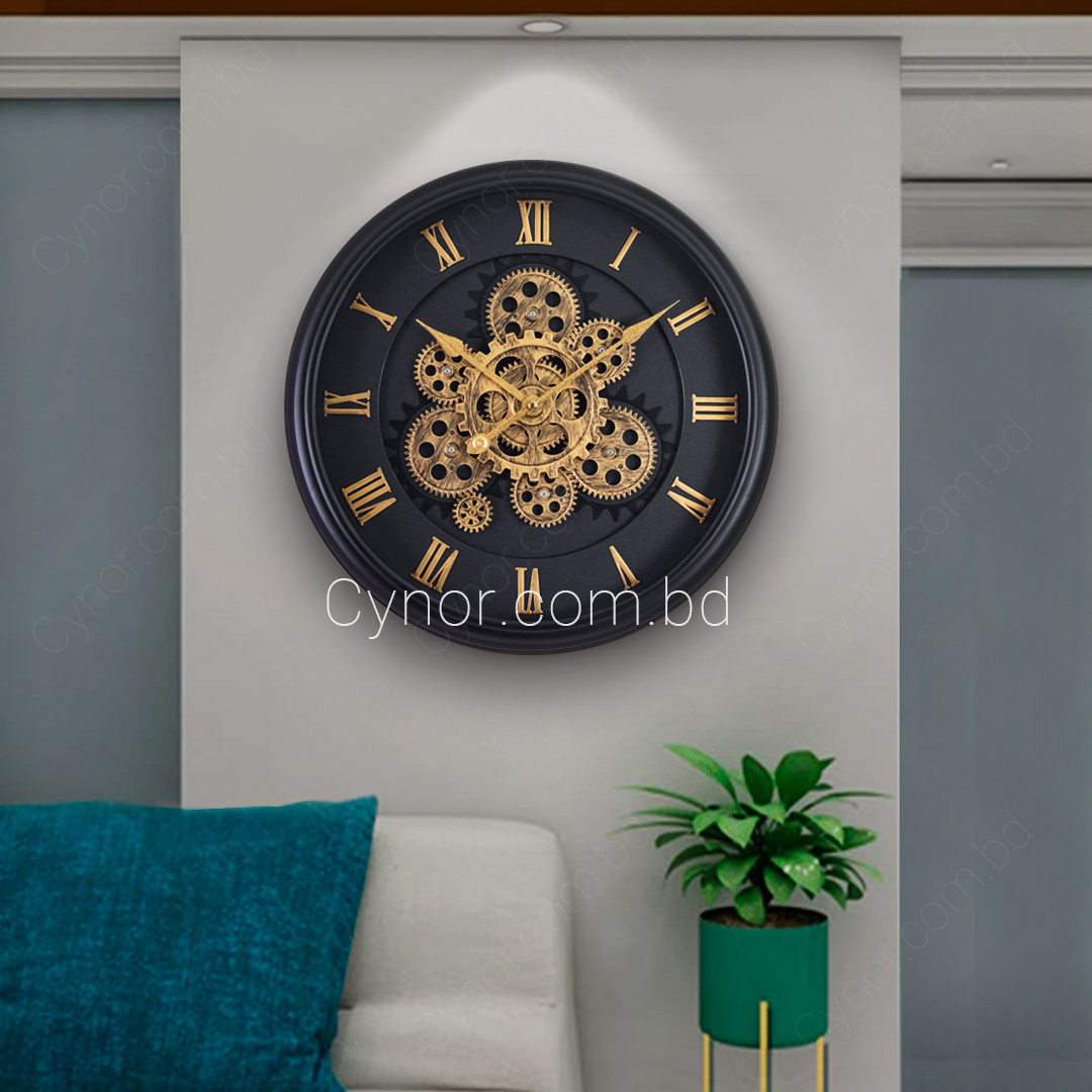 Fiber Made Black Color Body Golden Color Moving Mechanical Style Gear ...