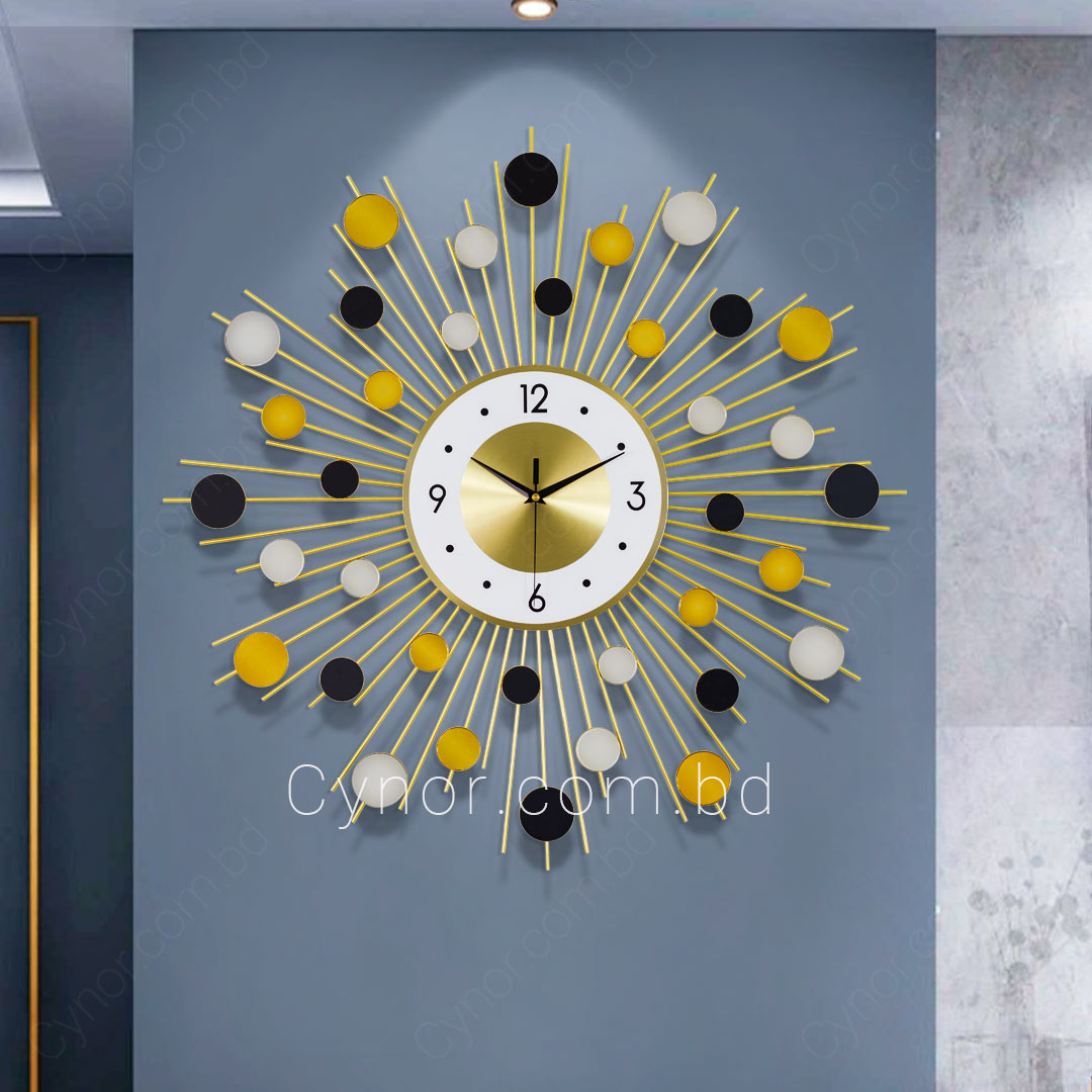 Metal Body with Plastic Stone Design Light Mint Color Glass Dial Wall ...
