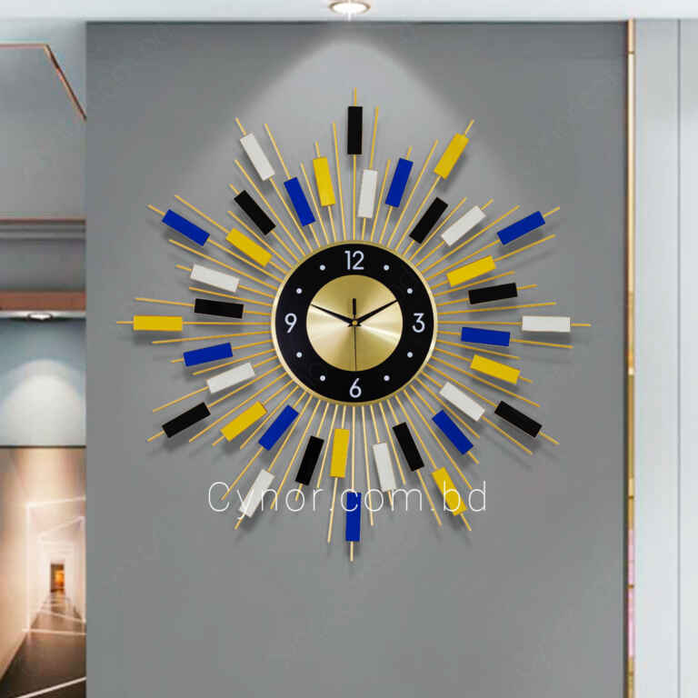 Metal Body with Plastic Stone Design Light Mint Color Glass Dial Wall ...