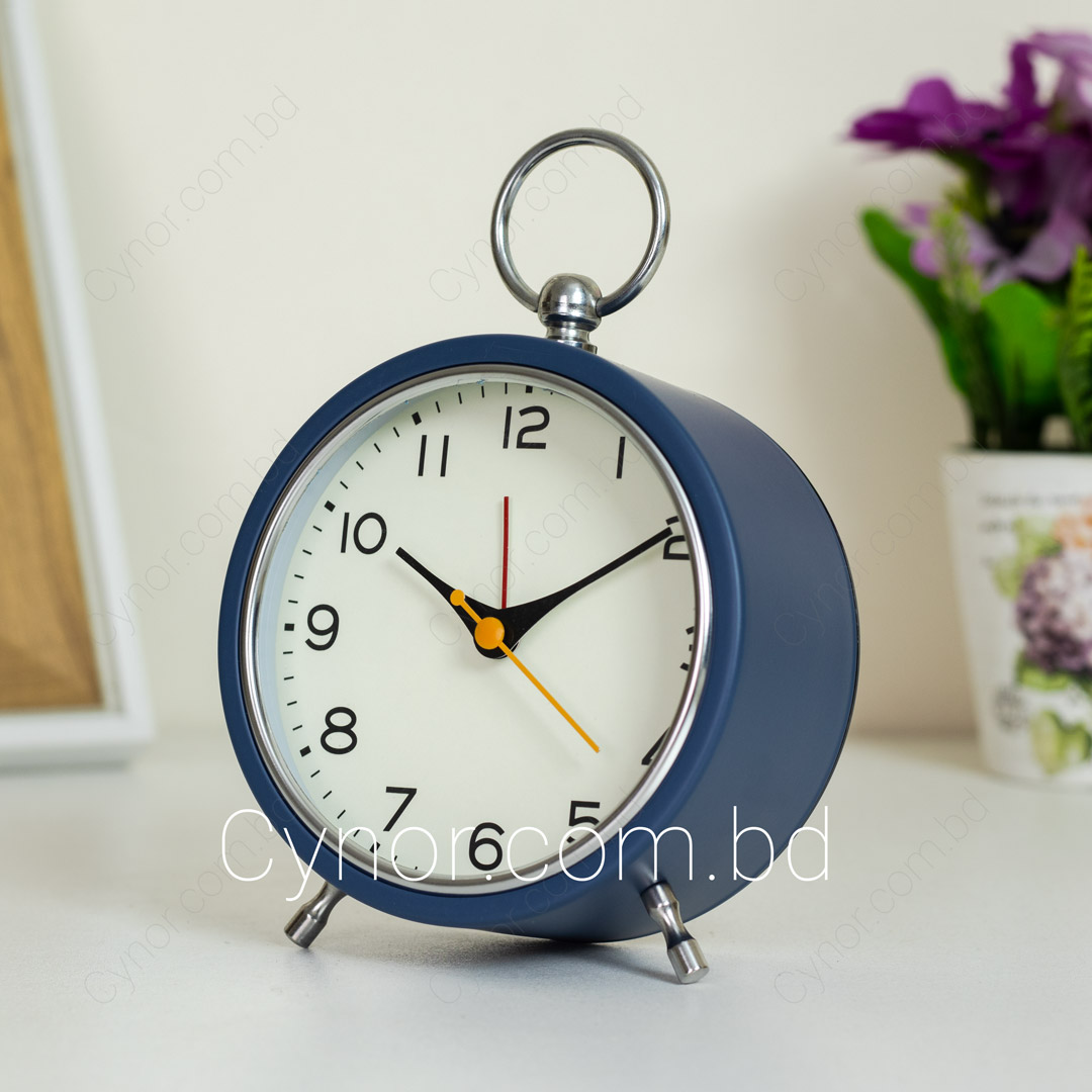 Black Color Metal and Glass Body Off White Color Dial Design Alarm ...