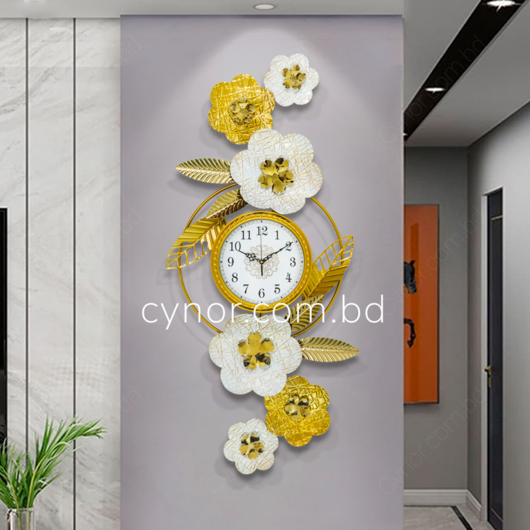 Stainless Steel Metal Body Golden and White Color Aquatic Leaf and ...