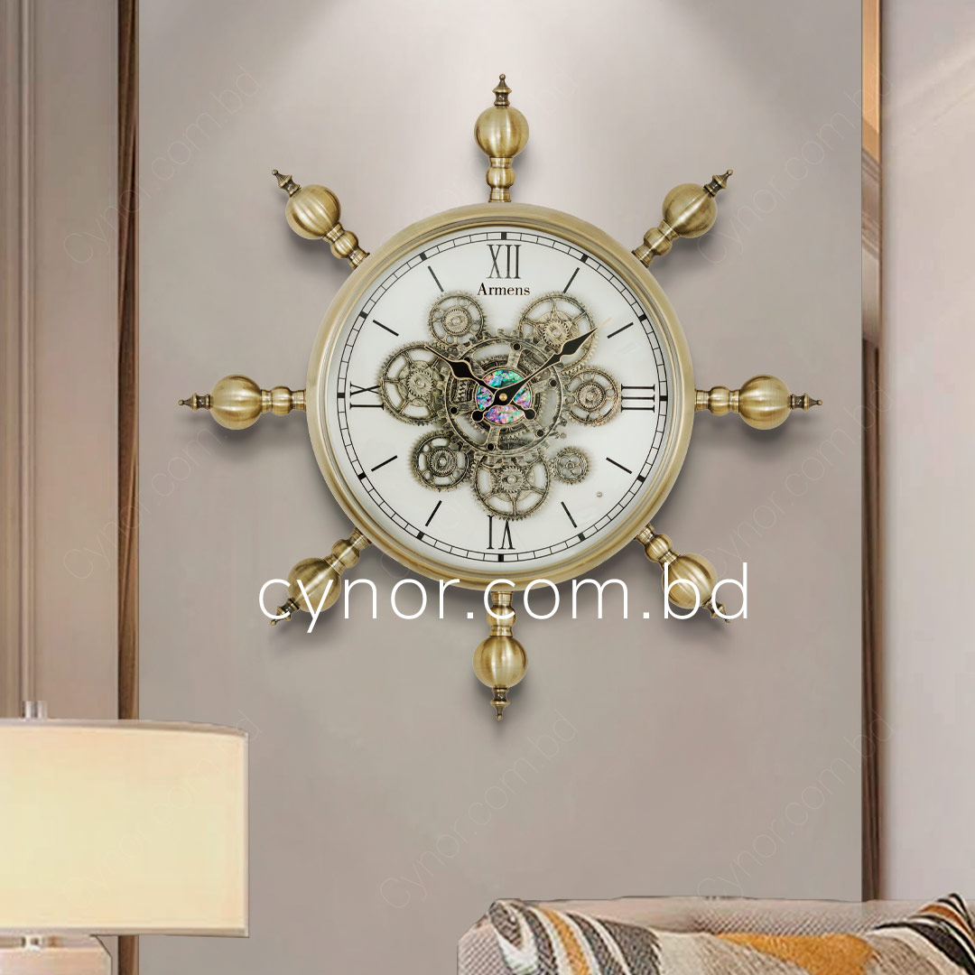 Very High Quality Full Metal Body Antique Color Moving Mechanical Gear ...